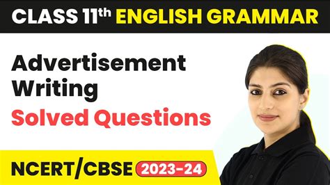 Advertisement Writing Solved Questions Class 11 English Grammar