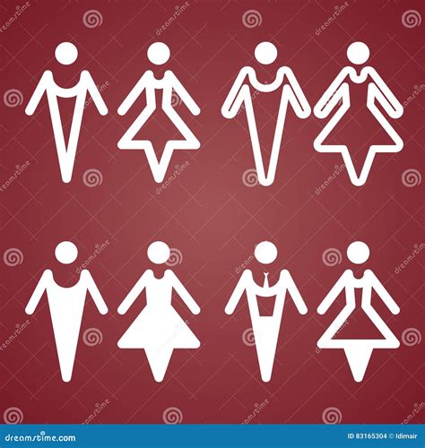 Male And Female Restroom Symbol Icon Vector Stock Vector