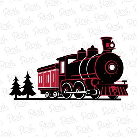 The North Pole Express Train Silhouette Svg Set North Pole Express