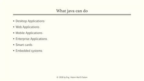 Java Language Lecture 1 Ppt