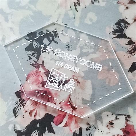 Honeycomb Epp Any Size 18 And 14 Thick Clear Acrylic Quilting