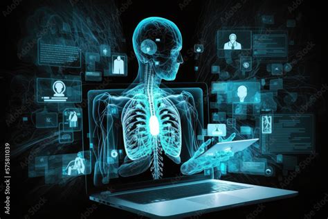 Medical Imaging X Ray Skeletal Technology Scanning Body Skeleton Display Using Digital