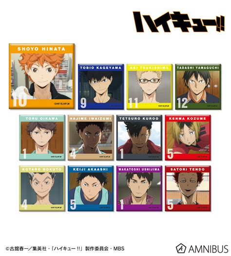 ハイキュー トレーディング場面写スクエア缶バッジ Amnibusアムニバス