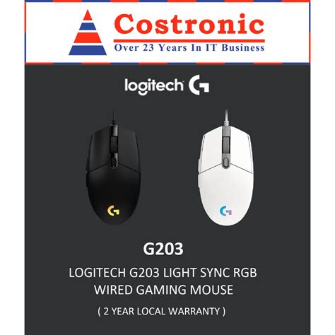 Logitech G Lightsync Rgb Button Gaming Wired Mouse Black White Shopee Philippines
