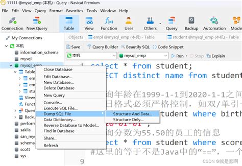 Mysql：navicate客户端工具简单使用navicate新建数据库 Csdn博客