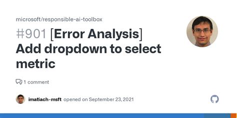 [error analysis] add dropdown to select metric · issue 901 · microsoft responsible ai toolbox