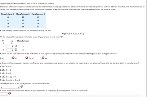 Solved Use Computer Software Packages Such As Excel To