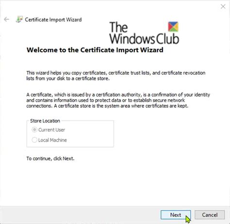 Import EFS File Encryption Certificate And Key PFX File In Windows