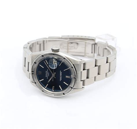 Rolex Oyster Perpetual Date Ref 1501 34mm Blue Dial Oyster Bracel