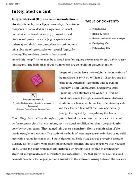 Integrated Circuits History Types And Applications