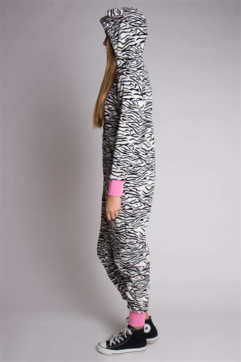 Pink Zebra Onesie Pajamas