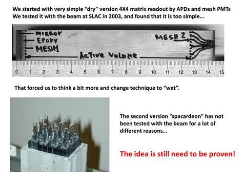 PPT New Technology For Scintillating Fiber Calorimeters PowerPoint Presentation ID