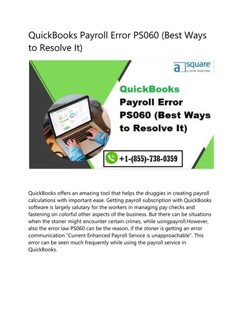 PPT QuickBooks Payroll Error PS Best Ways To Resolve It PowerPoint Presentation ID