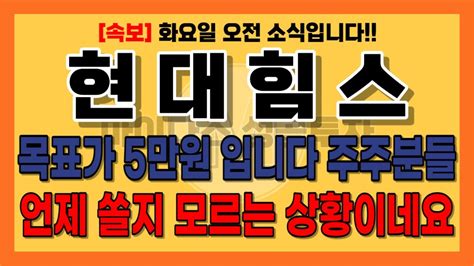 현대힘스 주가전망 속보 미친거니 상장 3일차 하한가 긴급 대응 목표가 공개 하겠습니다 현대힘스목표가 현대
