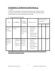 Measuring Static Friction Experimental Analysis Results Course Hero