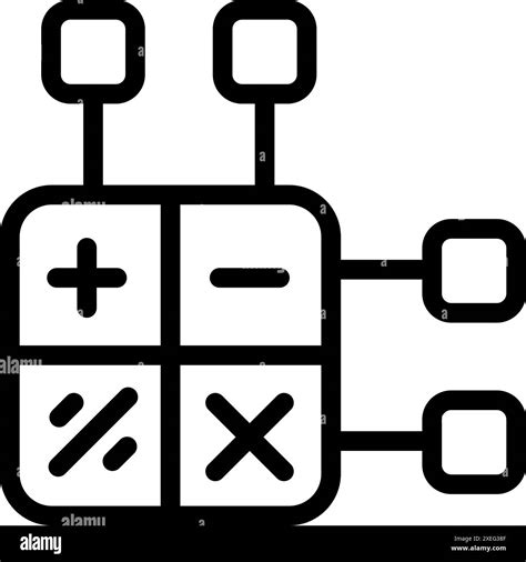 simple calculator icon with addition subtraction multiplication and