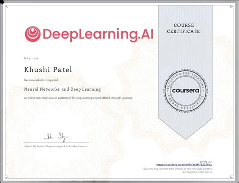 Khushi Patel On Linkedin Deeplearning Ai Neuralnetworks Continuouslearning