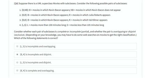 Solved [q8] Suppose There Is A Uml Superclass Movies With