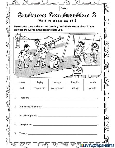 Sentence Construction Worksheets