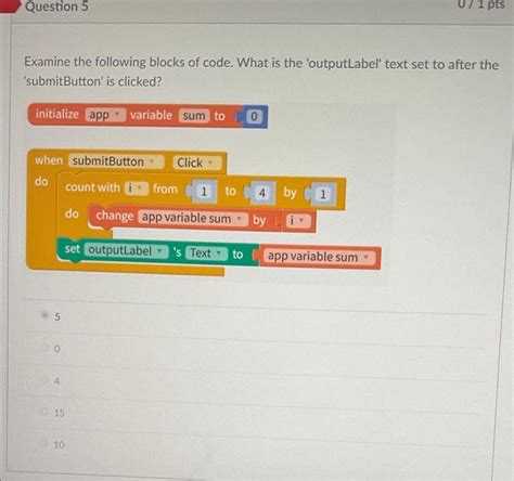 solved examine the following blocks of code what is the