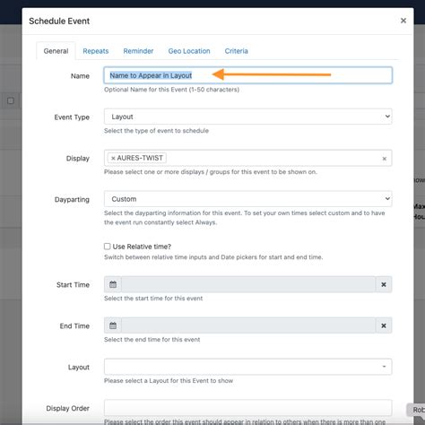 Populating A Text Field On A Layout With The Schedule Name Get Help