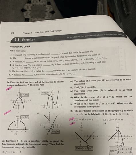 Solved Functions And Their Graphs Chapter See Chegg