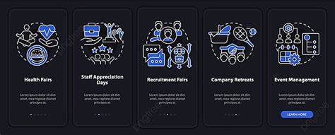 Hr Organizing Skills Night Mode Onboarding Mobile App Screen Banner