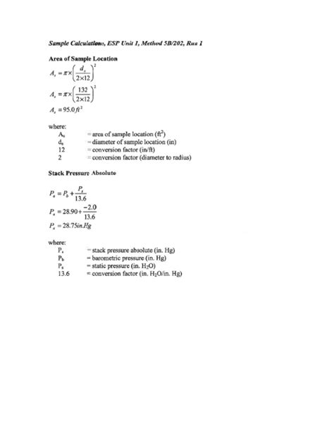 Sample Calculations Pdf