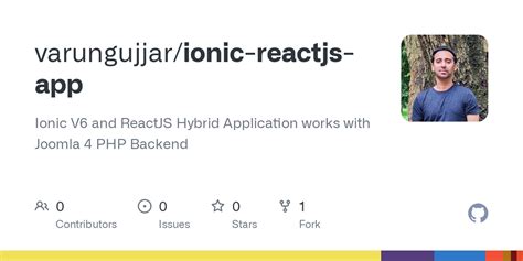 Github Varungujjarionic Reactjs App Ionic V6 And Reactjs Redux