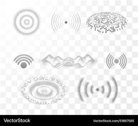 Wi Fi Technology Digital Radar Or Sonar Sound Vector Image