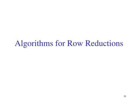 PPT Presentation On Row Reduction Techniques PowerPoint Presentation ID