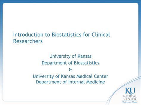 Ppt Introduction To Biostatistics For Clinical Researchers Powerpoint Presentation Id 1889377