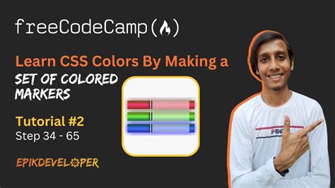 Colored Markers Tutorial Step Learn CSS Colors New Responsive Web Design