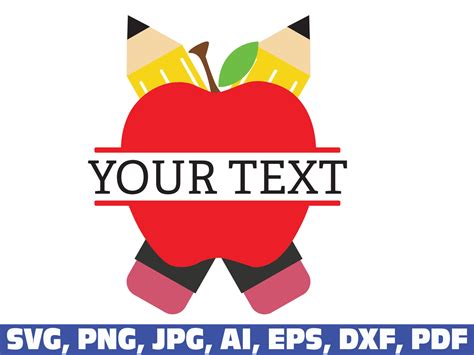 Apple Split Monogram Svg Apple Svg Teacher Svg School Svg Etsy Hong Kong