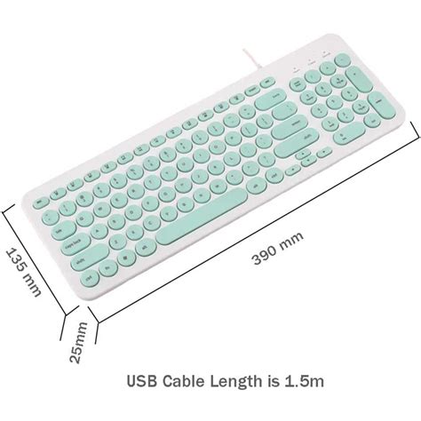 Wired Keyboard Attoe Compact Wired USB Mini Keyboard Silent Ergonomic Cute Keyboard Smooth