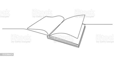 연속 한 줄 그리기 페이지와 함께 책을 열었다 교육 도서관 개념과 간단한 선형 스타일로 학교 테마로 돌아갑니다 벡터 일러스트레이션 한붓그리기에 대한 스톡 벡터 아트 및 기타