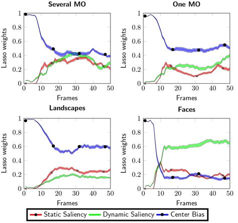 Temporal Evolution Of The Weights Of Static Saliency Map Dynamic
