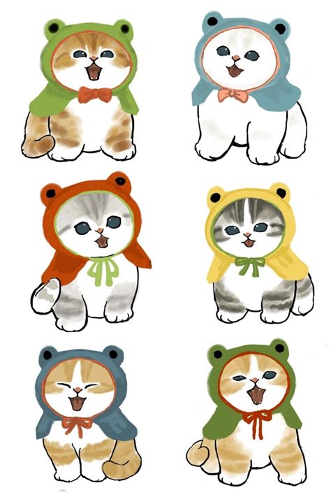 Милые котики в шапках и шарфиках