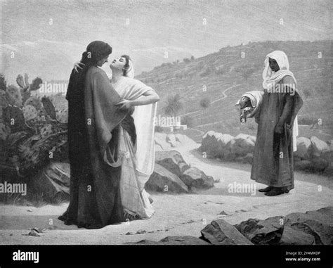 Ruth And Naomi From Painting By Ph Calderon Naomi Set Out To Return