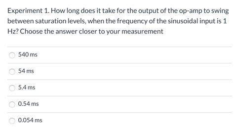 Solved EXPERIMENT Open Loop Test Circuit DESCRIPTION Chegg