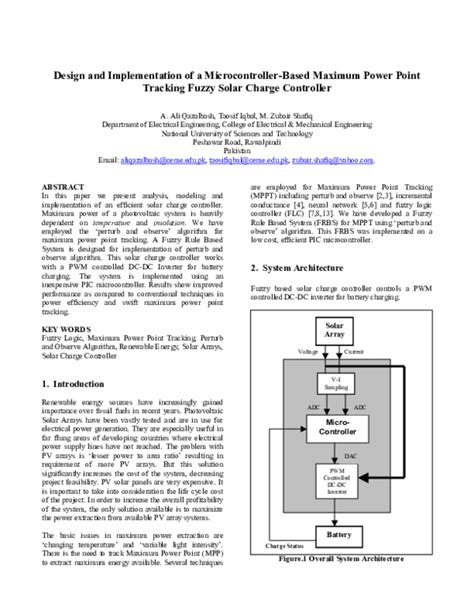 Pdf Design And Implementation Of A Micro Controller Based Maximum