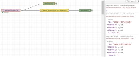 Tasmotanodemcu Ds18b20 Temps Into Emoncms Via Node Red Heatpump App