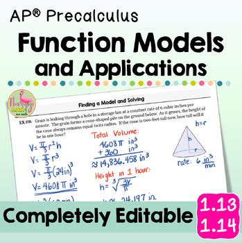 Function Models And Applications Unit 1 AP Precalculus TPT