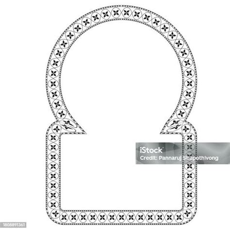 말굽 아치 직사각형 프레임 건축 창 문 화려한 꽃 프레임 꽃 잎 테두리 0명에 대한 스톡 벡터 아트 및 기타 이미지 0명 검은색 결혼식 Istock