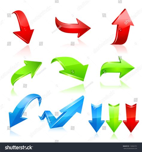 Arrow Icon Set Vector Stock Vector Royalty Free Shutterstock