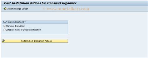 SE SAP Tcode Set Up Transport Organizer
