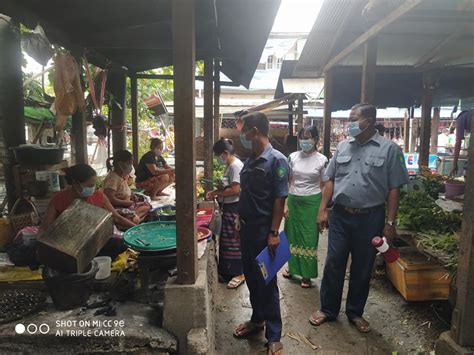 မြဝတီမြို့၌ ဈေးများတွင် ကိုဗစ် ၁၉ ရောဂါကာကွယ်ရေးလမ်းညွှန်ချက်နှင့်အညီ ဈေးရောင်း၊ ဈေးဝယ်သူများကို