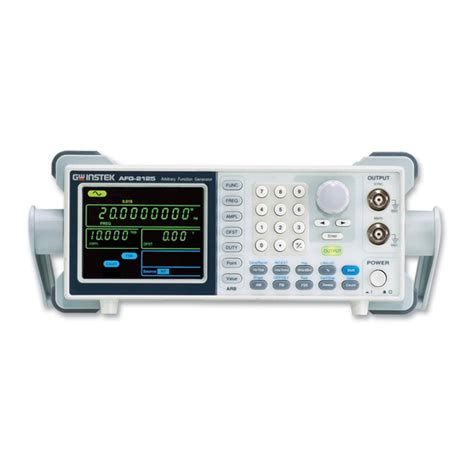 GW INSTEK AFG SERIES USER MANUAL Pdf Download ManualsLib