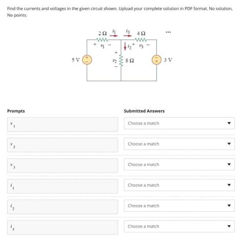 Solved Find The Currents And Voltages In The Given Circuit Chegg