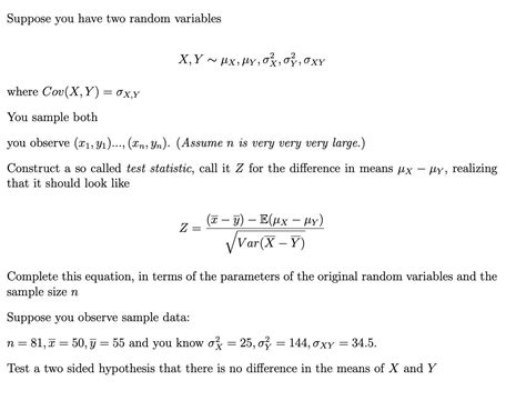 Solved Suppose You Have Two Random Variables Xy ~ Mx My